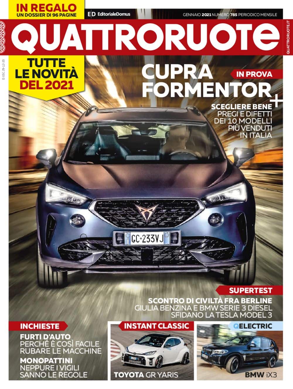Quattroruote N. 0785 Gennaio 2021 - Digitale - shopED - Editoriale Domus