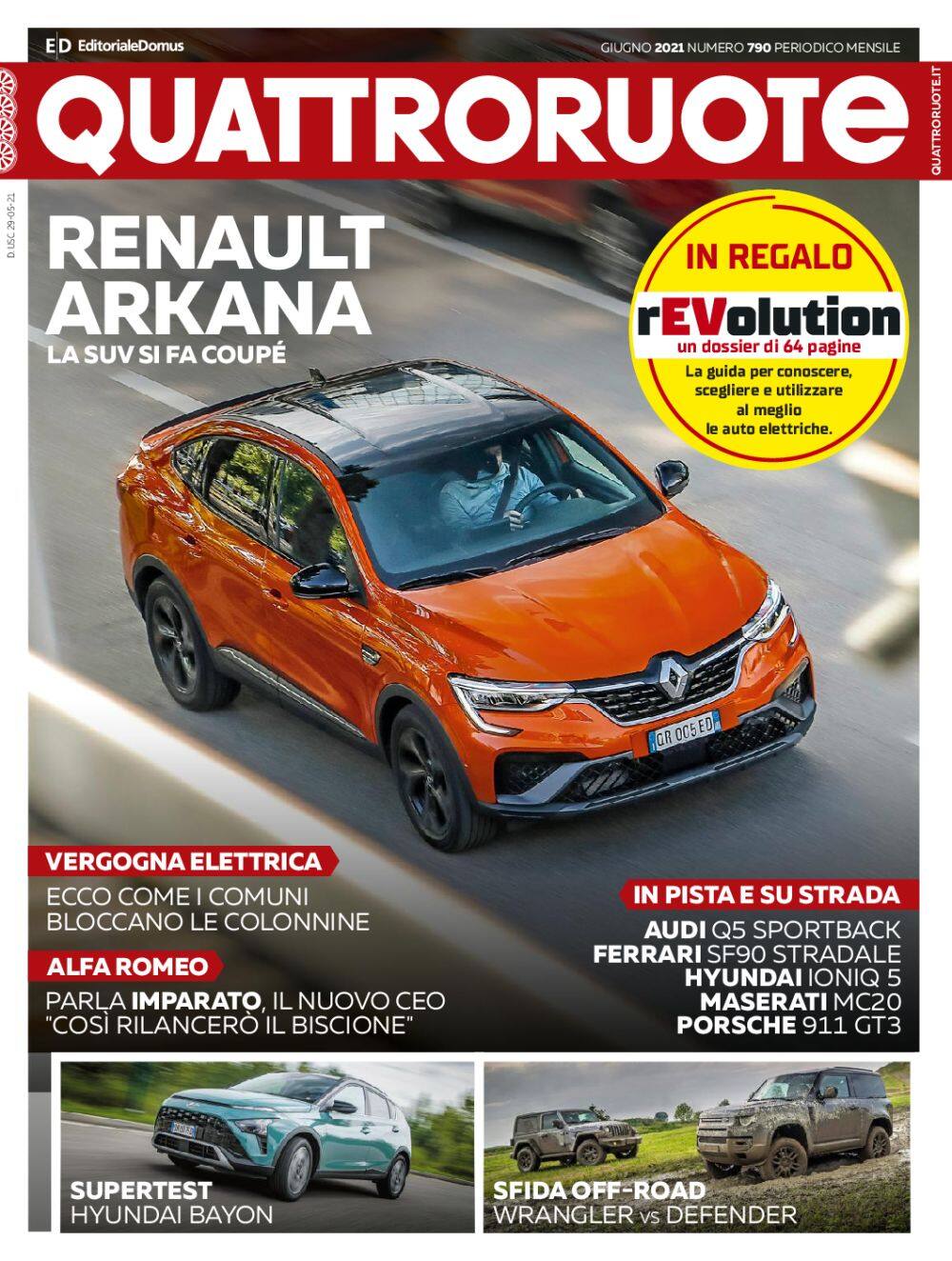 Quattroruote N. 0790 Giugno 2021 - Digitale - shopED - Editoriale Domus